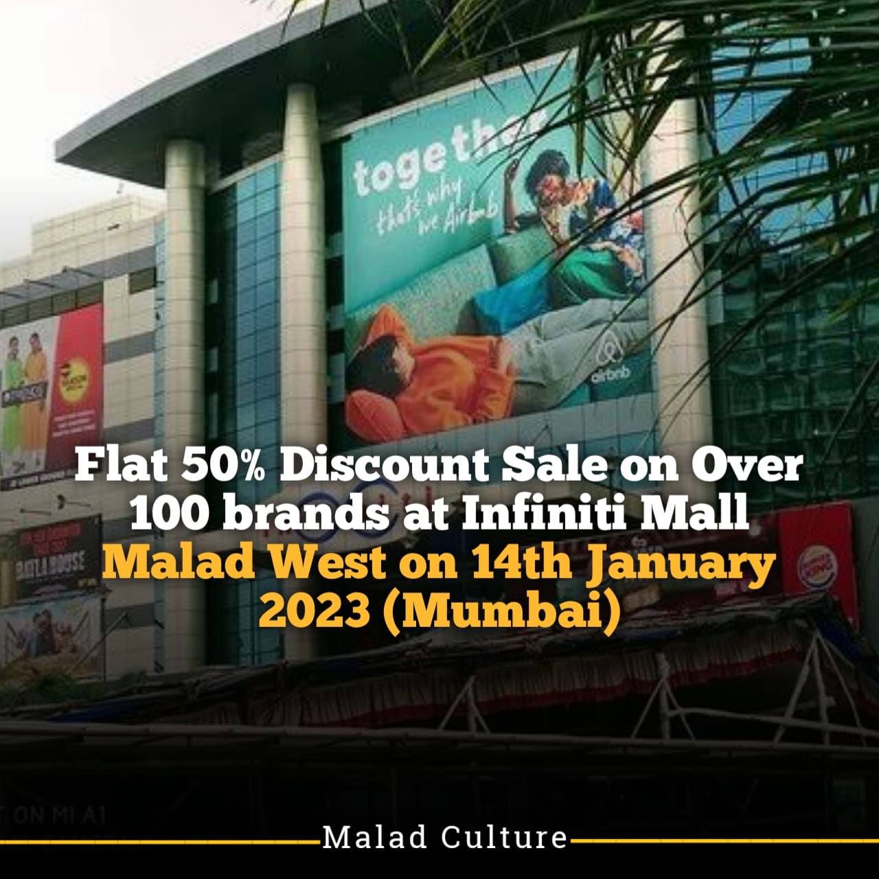 Flat 50 percent Discount Sale on Over 100 brands at Infiniti Mall Malad ...